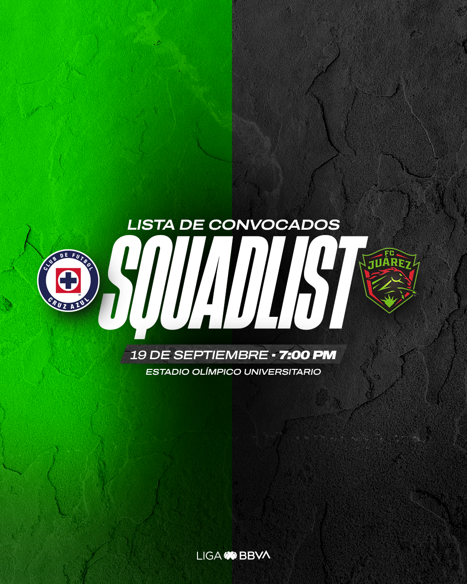 Lista de convocados | Jornada 9 Apertura 2025 - FC Juarez